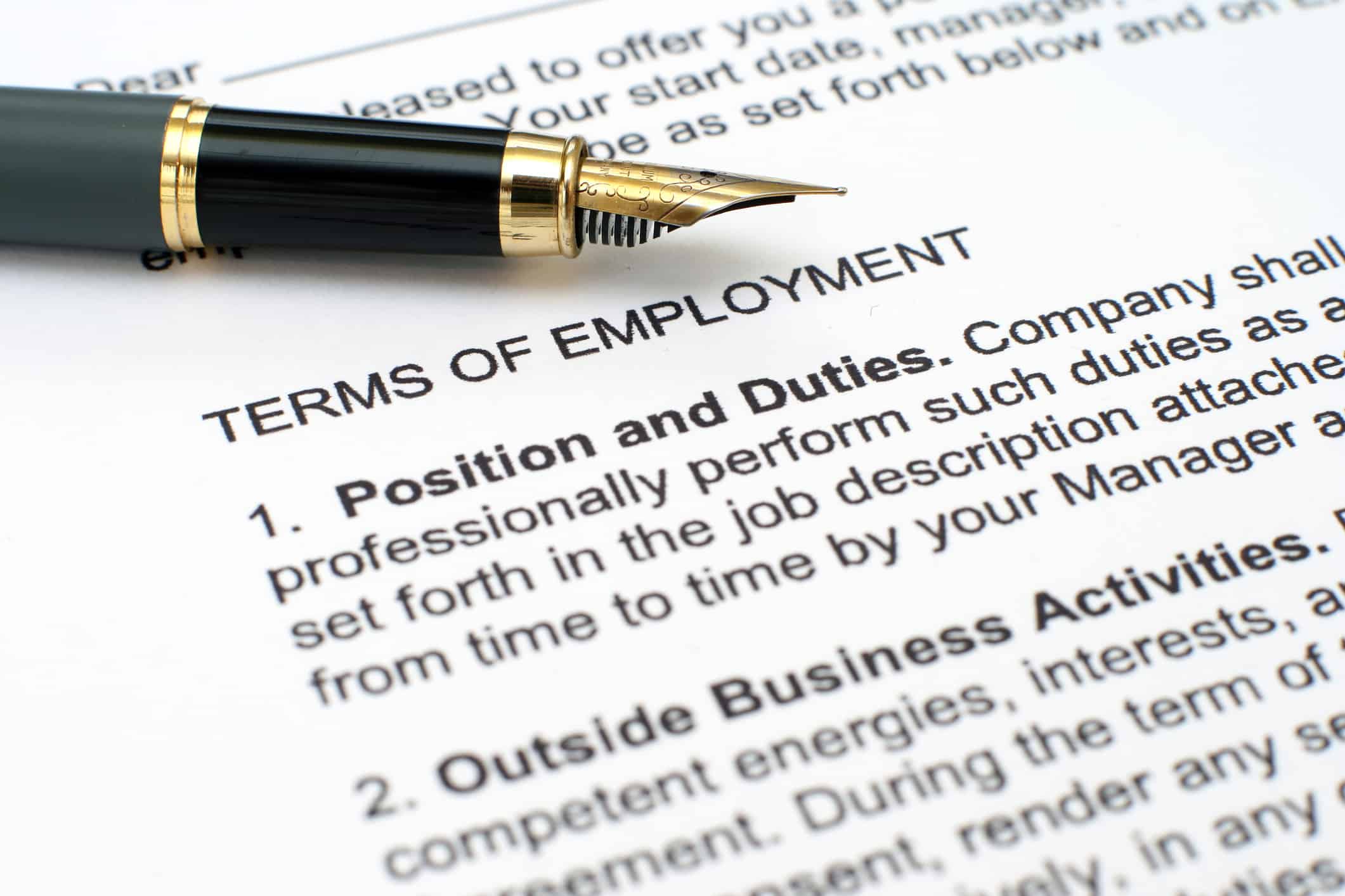 Types of Employment Contracts : Wilson Browne